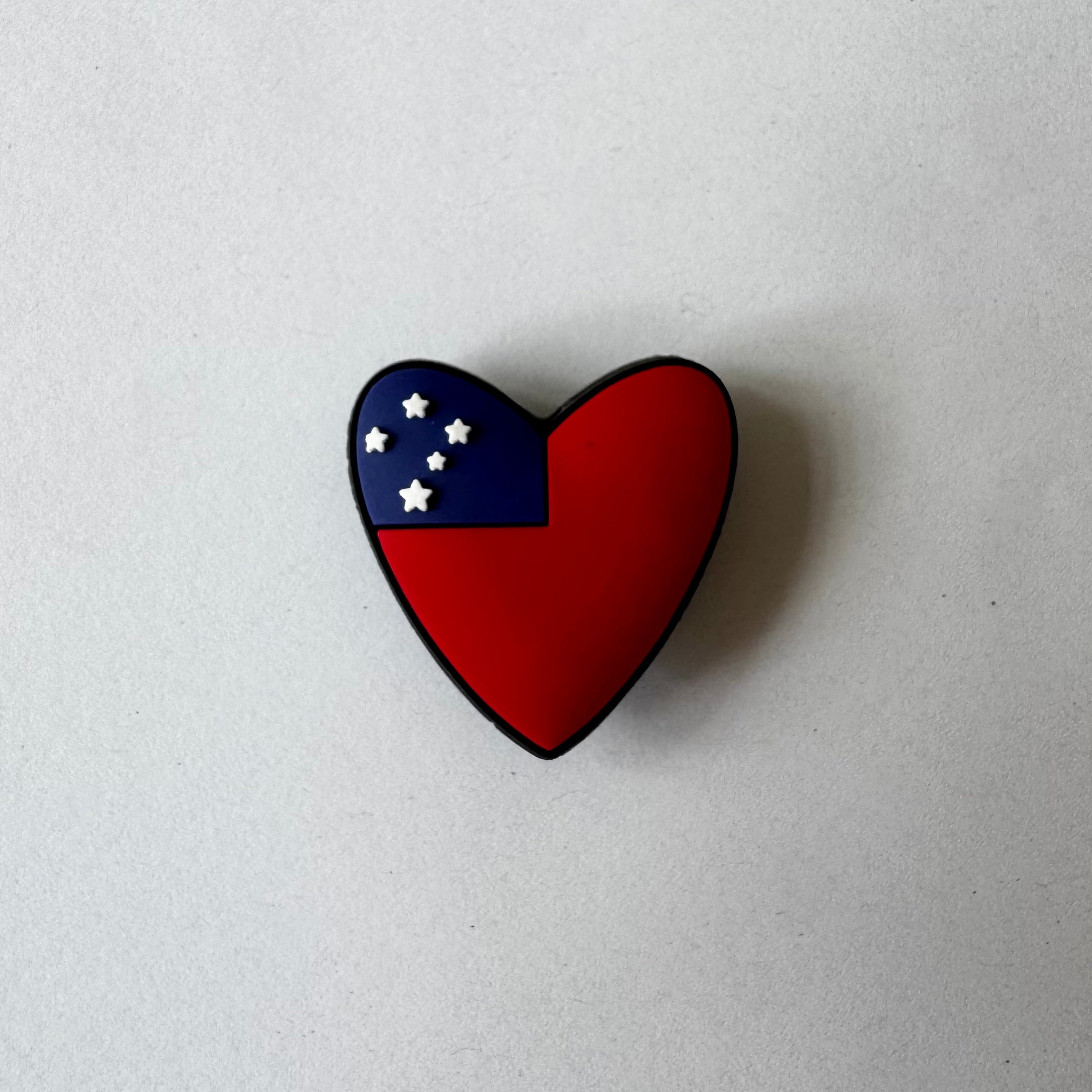 Samoa Flag Heart Charm – Candy Charms