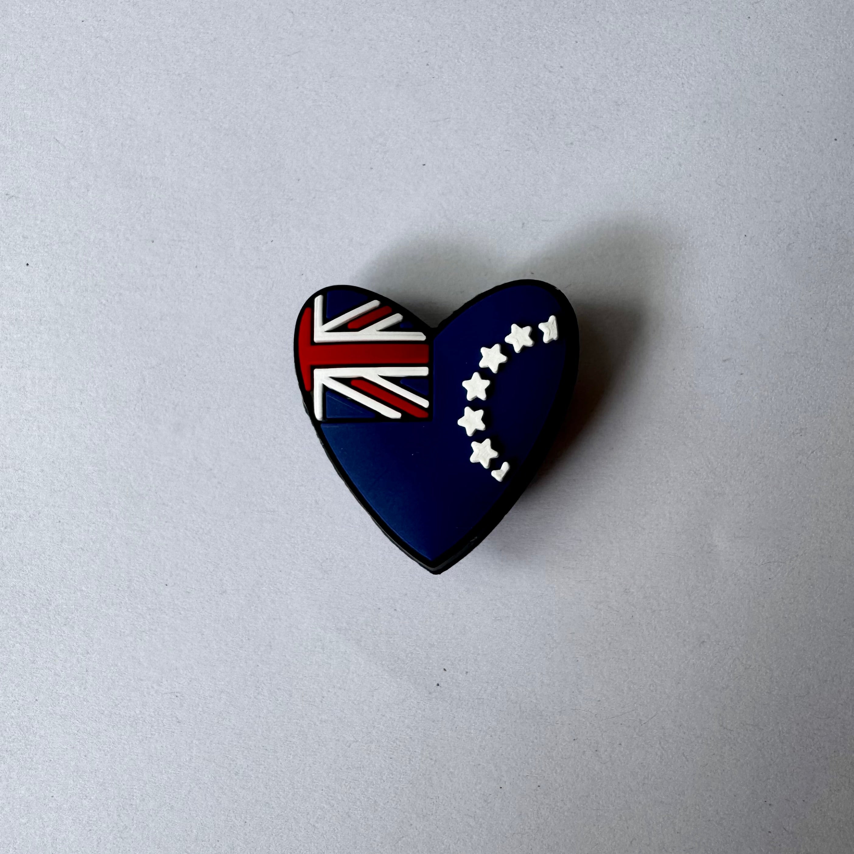 Cook Islands Flag Heart Charm – Candy Charms